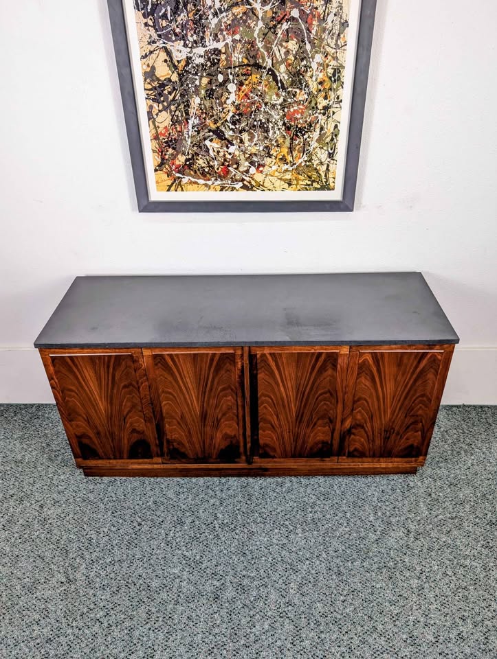 Vintage MCM Record Player Stand / Vinyl Storage Cabinet Credenza – Grit ...