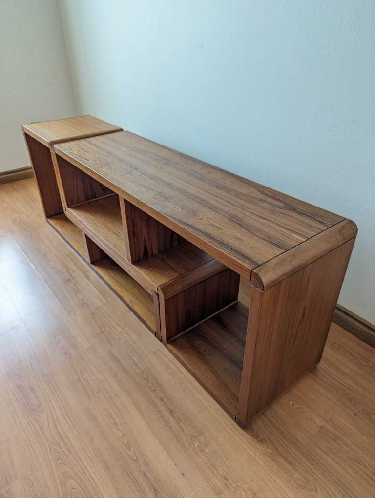 Vintage Danish Modern Modular Media Wall Unit / MCM Record Player Stan ...